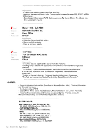Curriculum vitae | PDF