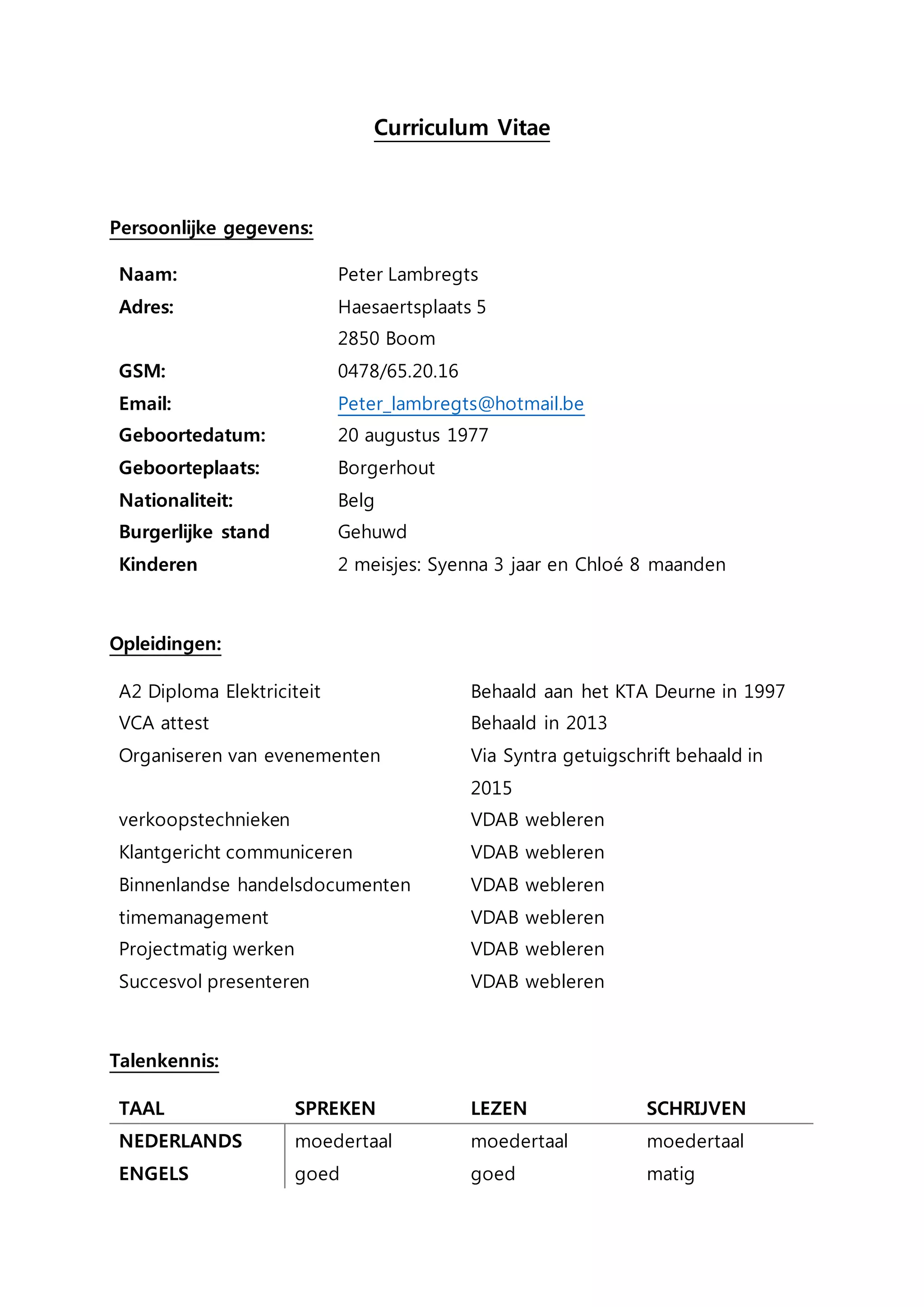 Curriculum vitae | DOCX