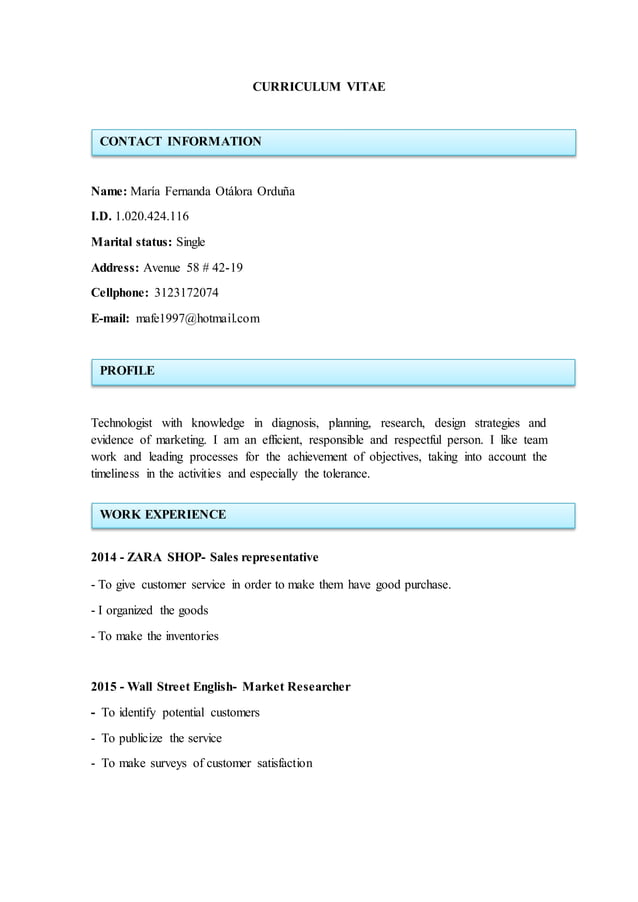 Curriculum Vitae | DOCX