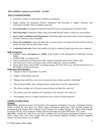 Curriculum Vitae Updated - Mark Eugene Odero | DOCX