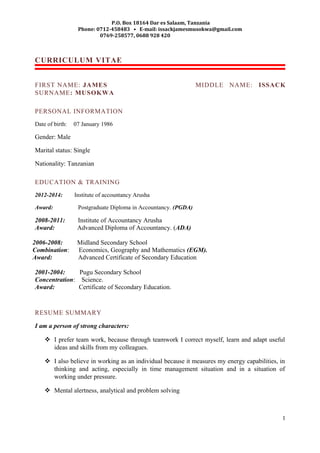 Curriculum vitae | DOC