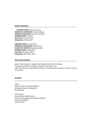 Curriculum vitae | DOC | Sports