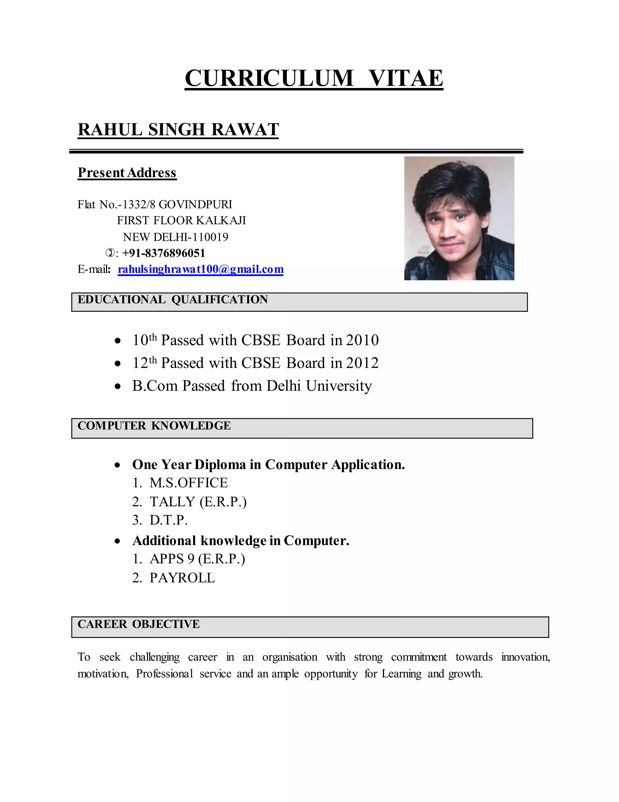 Curriculum vitae | DOCX | Human Resources | Business