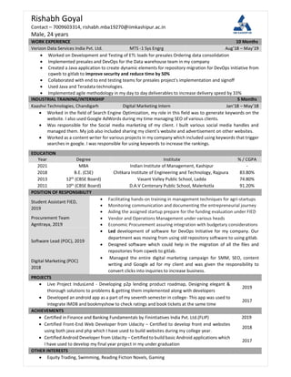 Curriculum vitae_Rishabh Goyal | PDF
