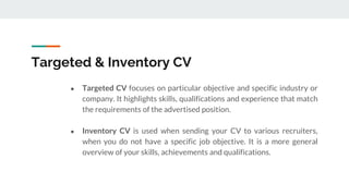 Curriculum vitae | What is CV? | How to write an Effective CV? | PPTX