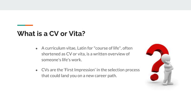 Curriculum vitae | What is CV? | How to write an Effective CV? | PPTX