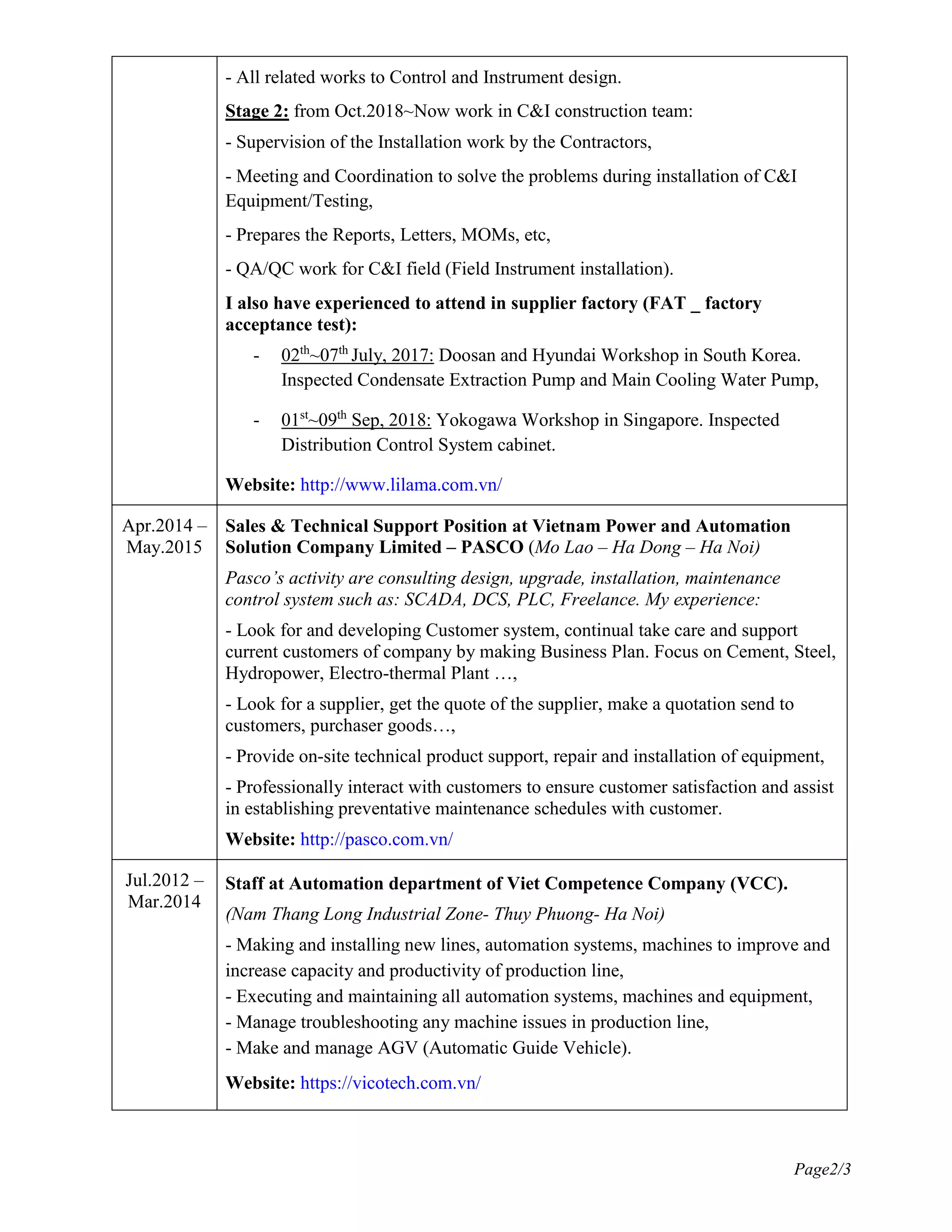 Curriculum vitae doan huu hiep | PDF