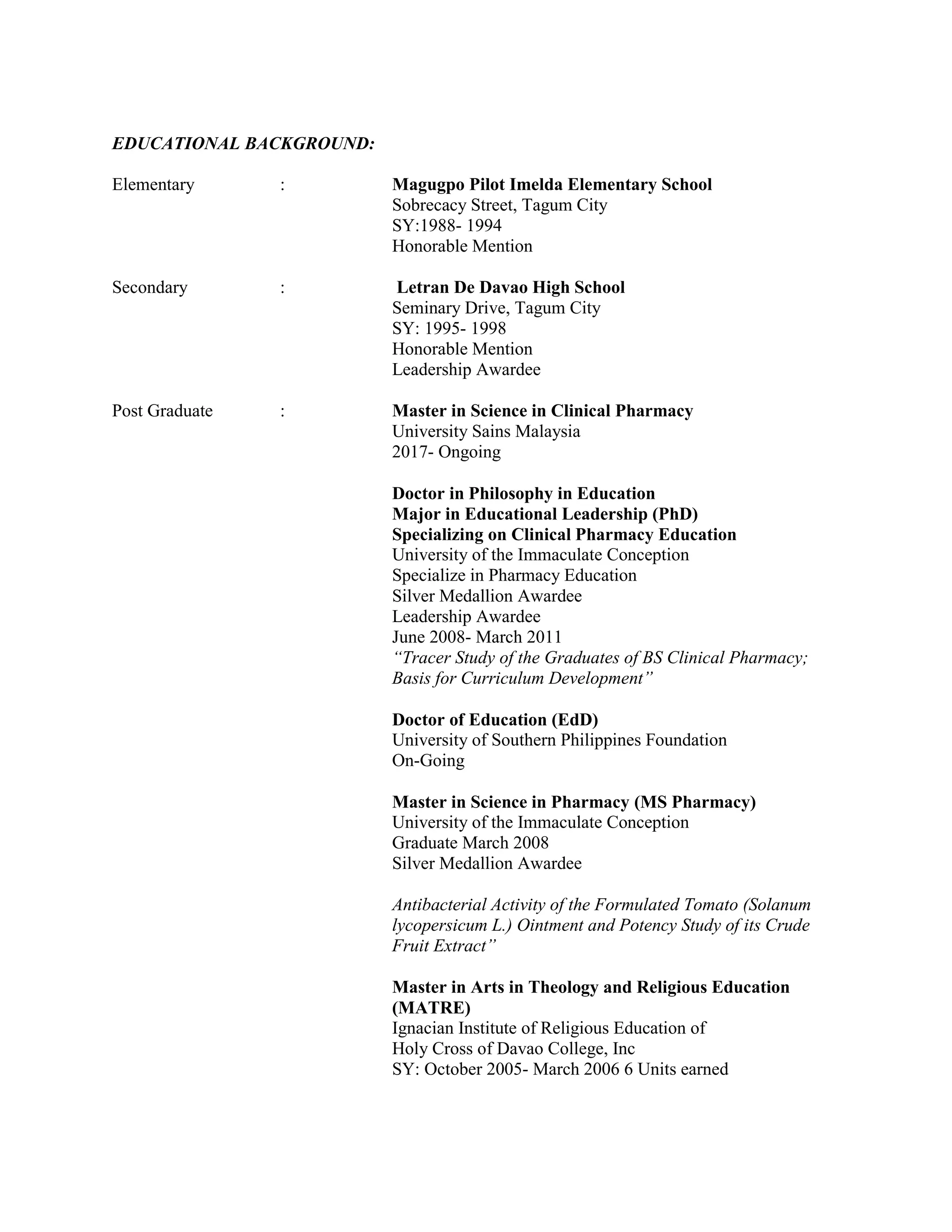 CV Dr Erwin Martinez Faller | PDF