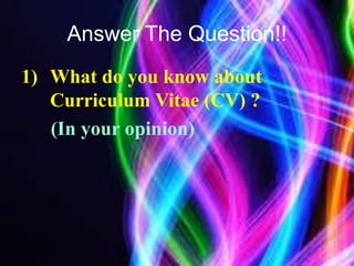 Curriculum vitae | PPTX