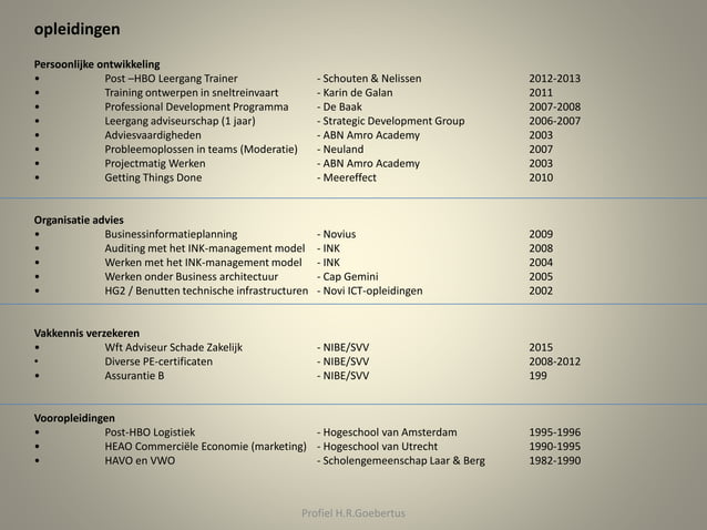 Curriculum vitae 01 07-2016 | PPT