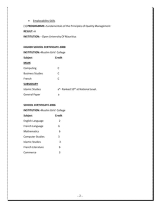 Curriculum vitae | PDF