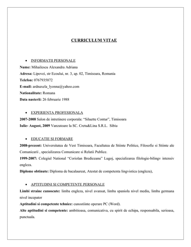 Curriculum vitae2 | DOC