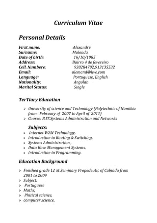 Curriculum vitae2 | DOC