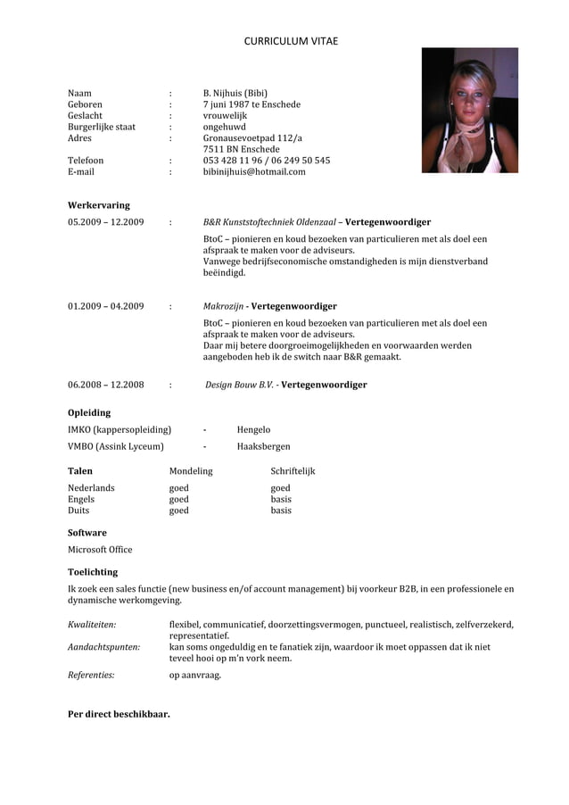 Curriculum Vitae 2010 | PDF