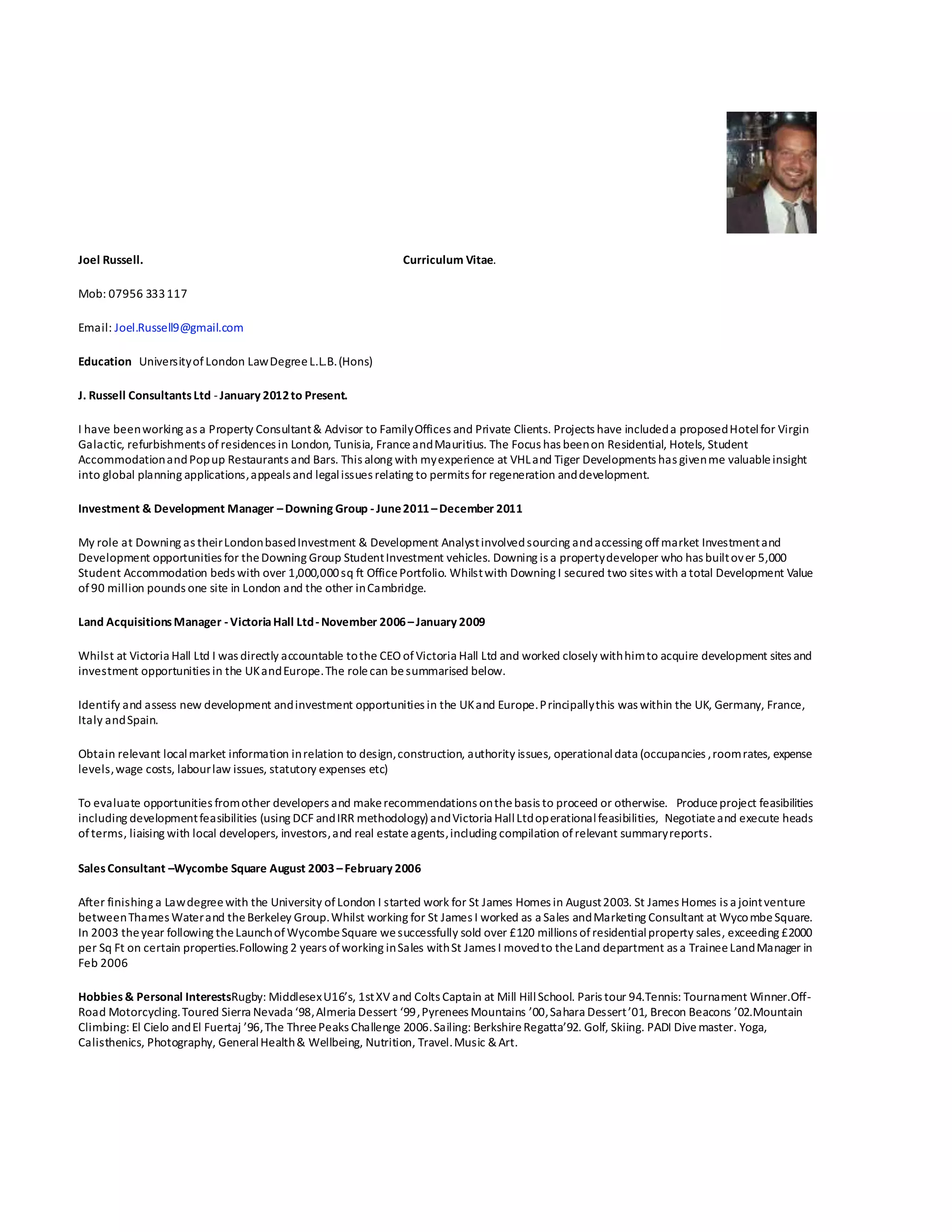 Curriculum Vitae 2016 | DOCX