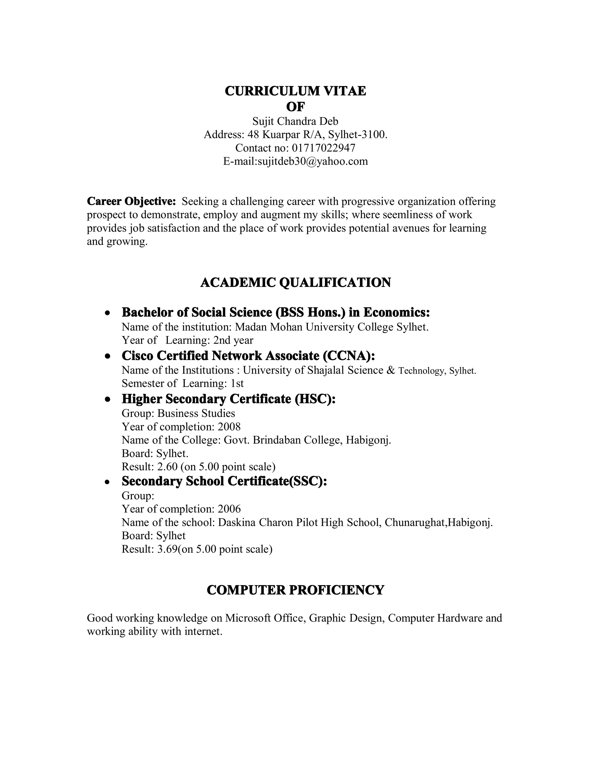 Curriculum vitae2 (autosaved)sujit | PDF