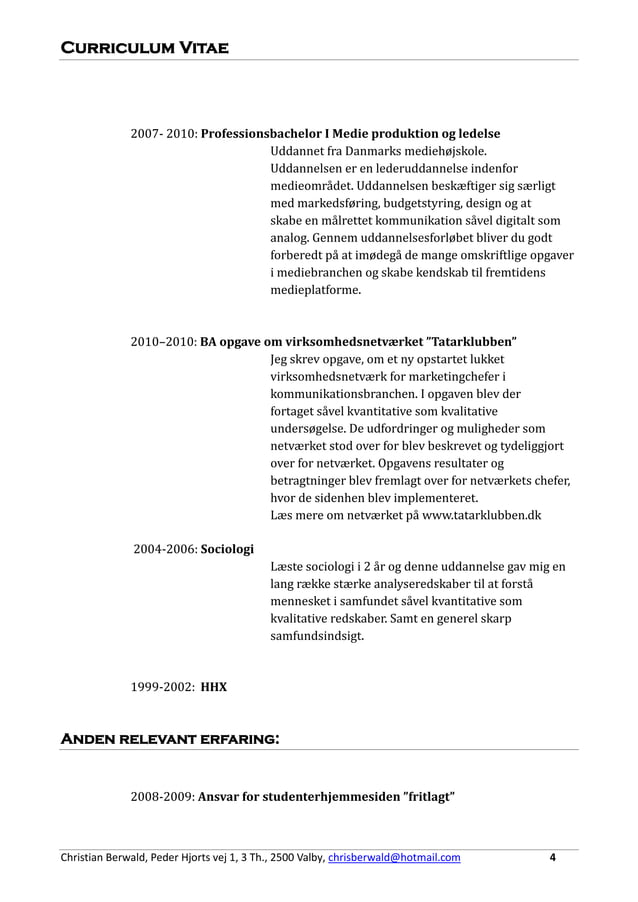 Curriculum vitae | PDF