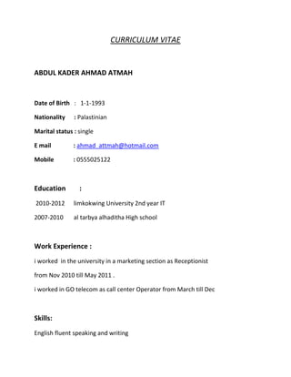 Curriculum vitae abdulkader[2] | DOCX