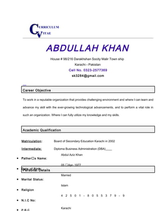 Curriculum vitae abdullah(1) | DOC