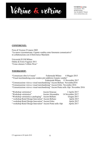 Curriculum vitae aggiornato aprile 2018 berveglieri fabrizio | PDF