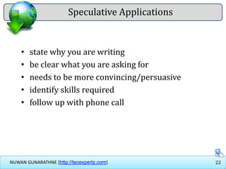 Curriculum Vitae and Covering Letters | PPT