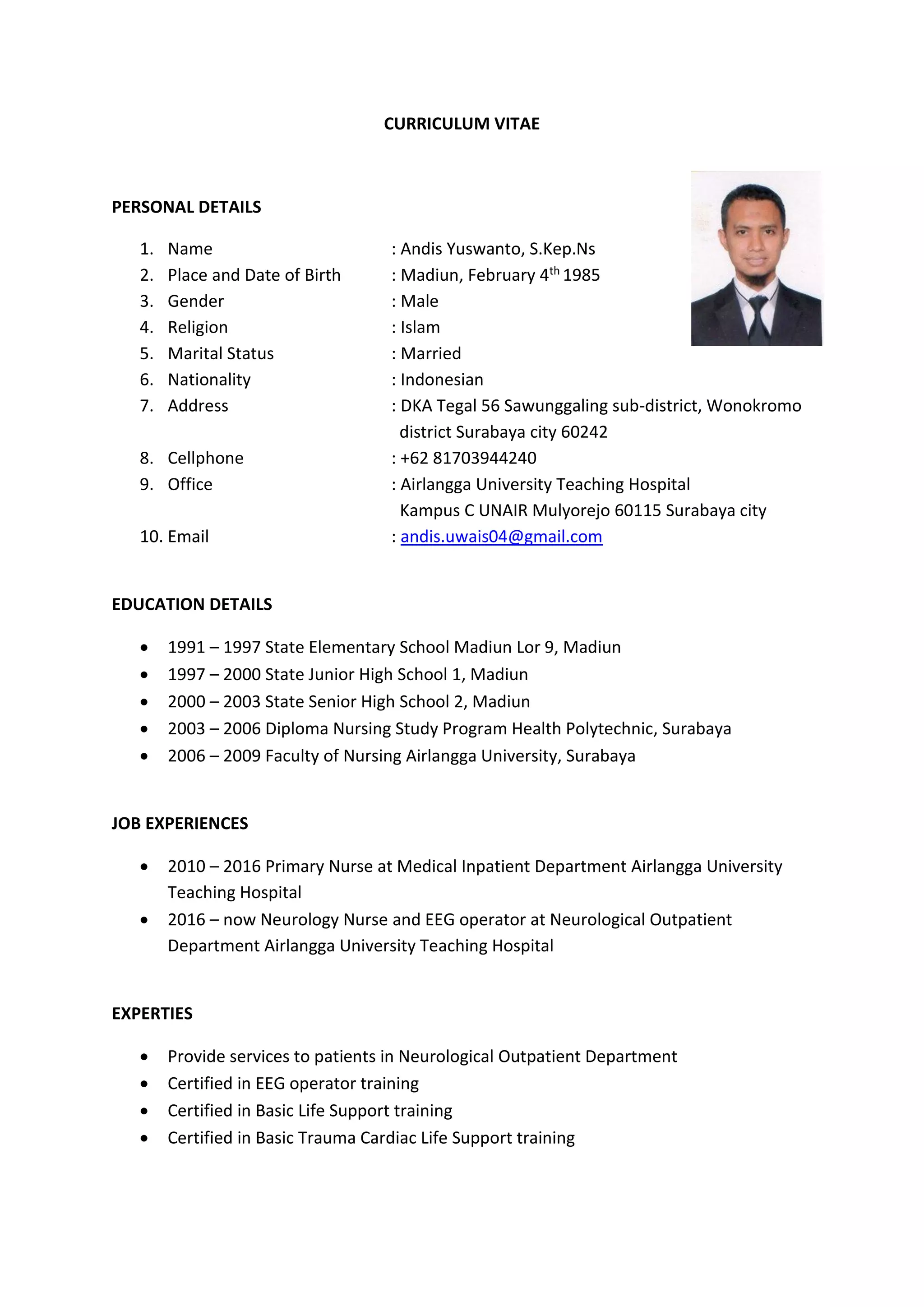 Curriculum vitae andis | PDF