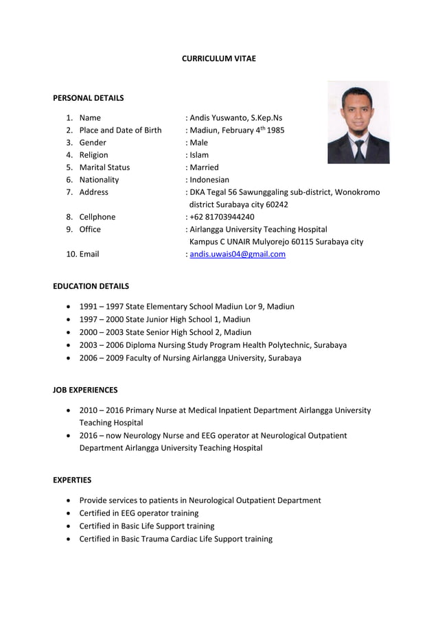 Curriculum vitae andis | PDF