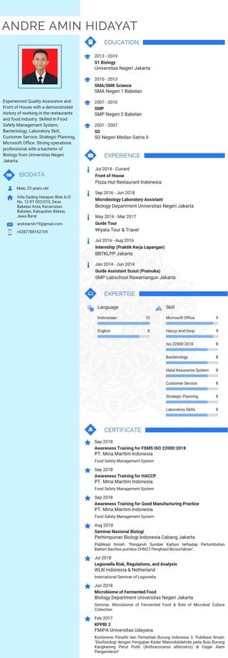 Curriculum Vitae_Andre Amin Hidayat | PDF