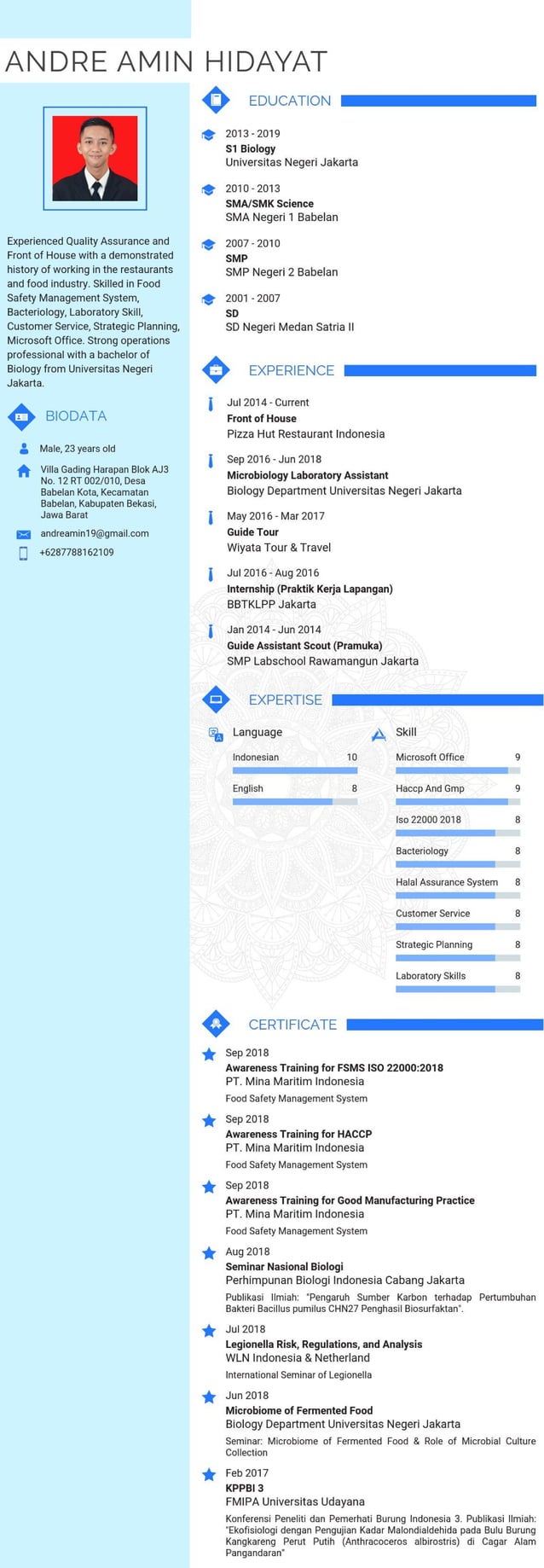 Curriculum Vitae_Andre Amin Hidayat | PDF
