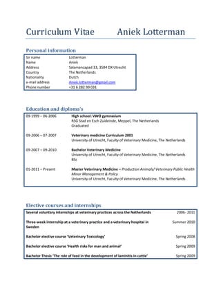 Curriculum Vitae | PDF