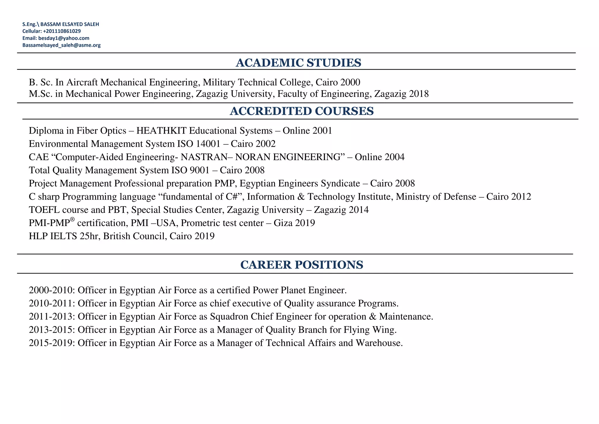 Curriculum vitae Bassam | PDF