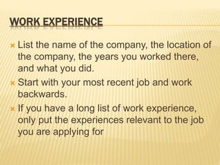 Curriculum vitae (cv) | PPTX