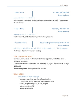 Curriculum Vitae D.M..Ebbers 2013M12 | PDF
