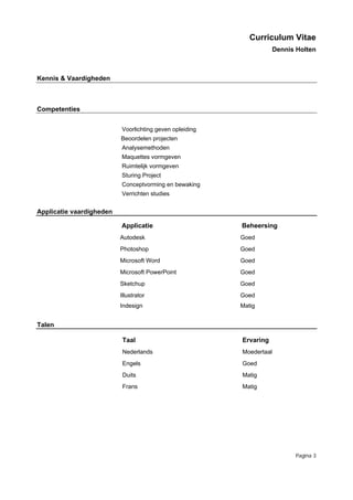 CV Dennis Holten | PDF