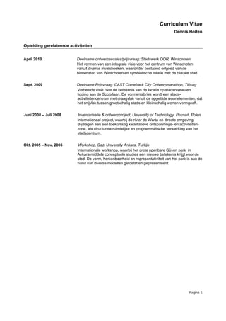 CV Dennis Holten | PDF