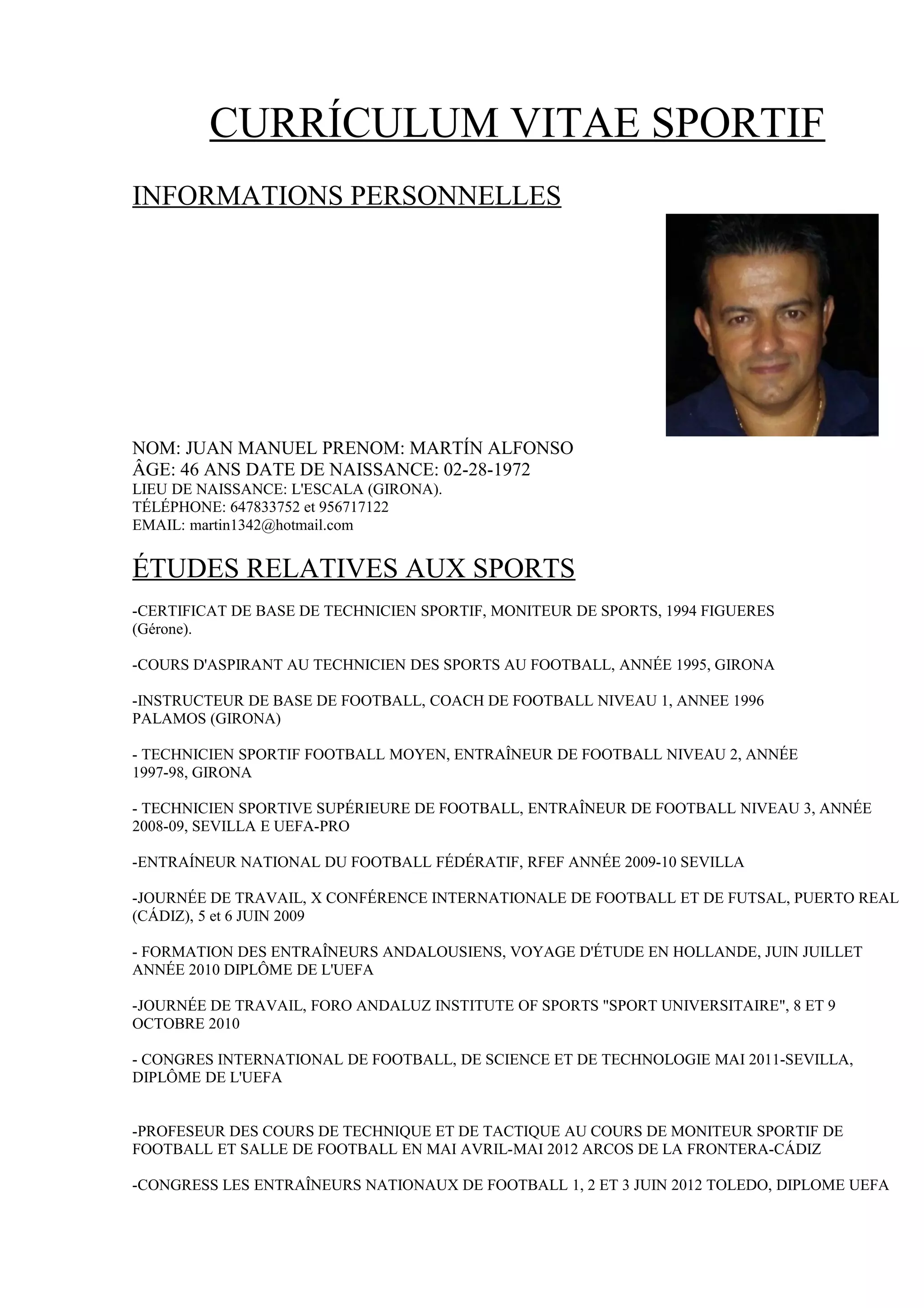 Curriculum vitae en frances | PDF