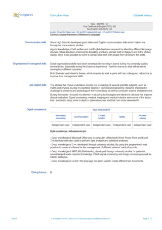 Curriculum Vitae English | PDF