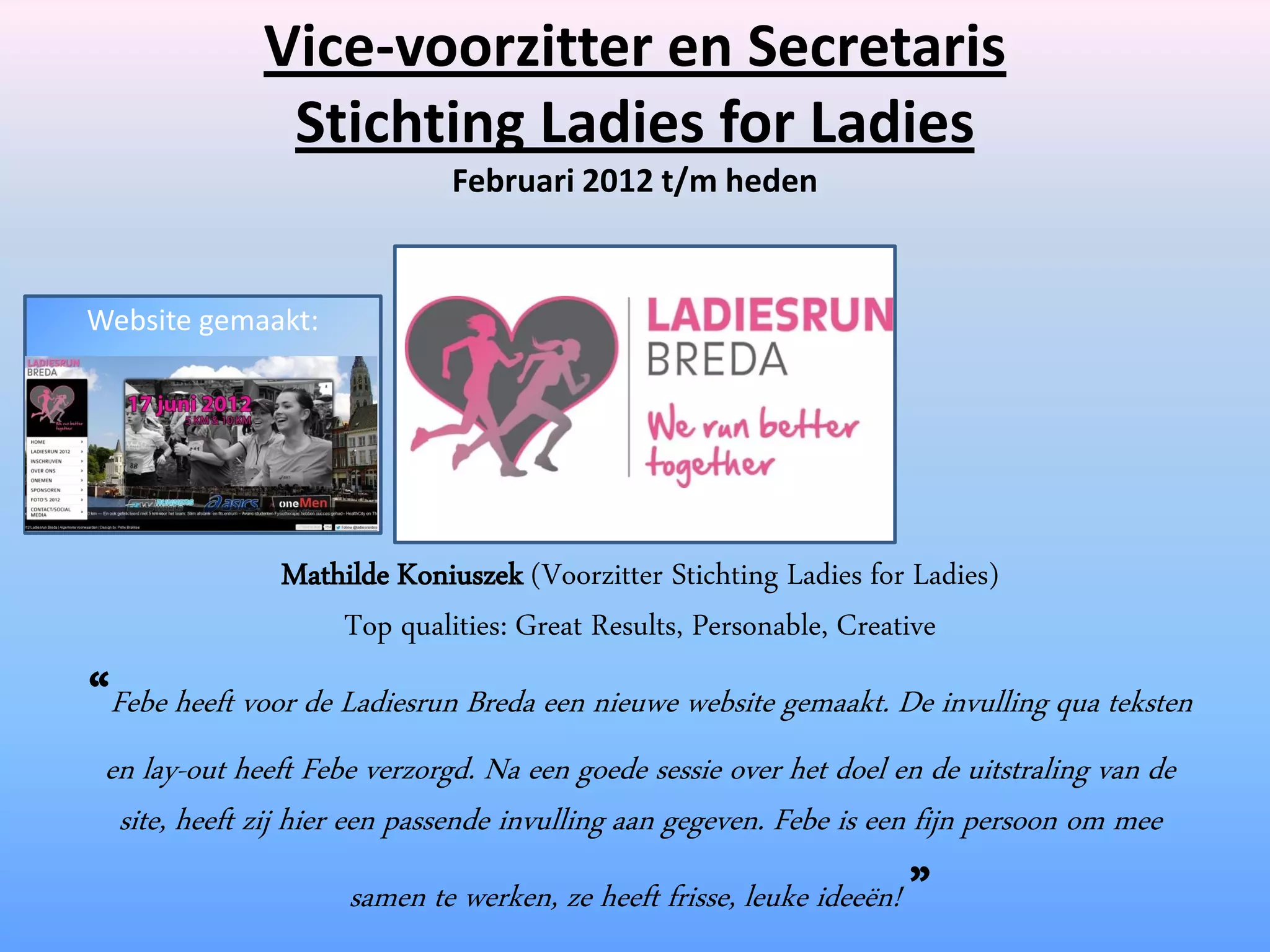 Curriculum vitae Febe van Os | PDF