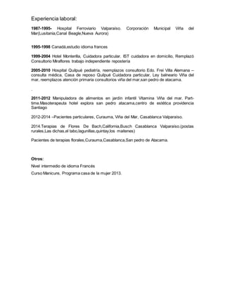 Curriculum vitae gloria aranda terapia complementarias | DOCX