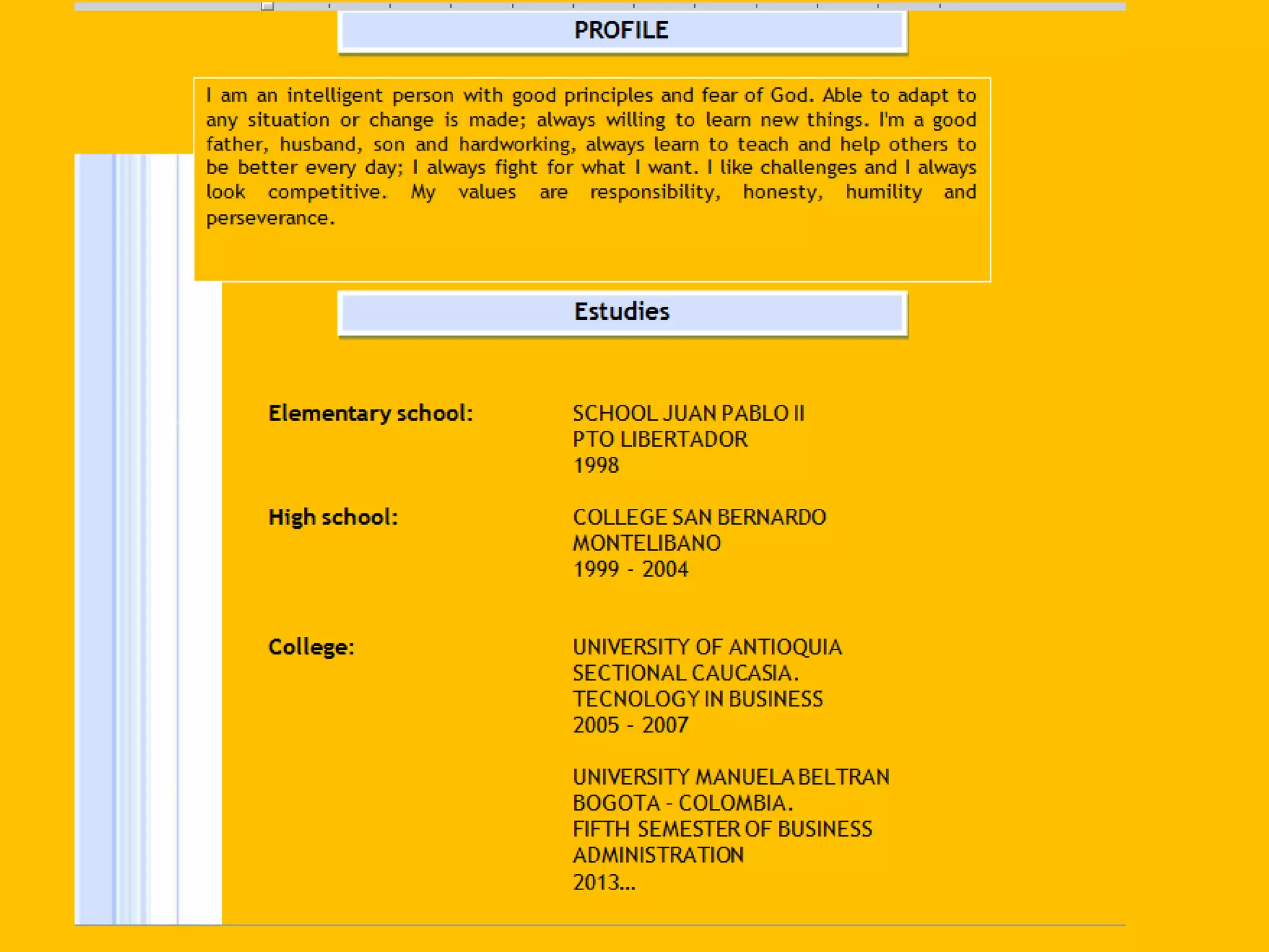 Curriculum vitae hernan | PPTX