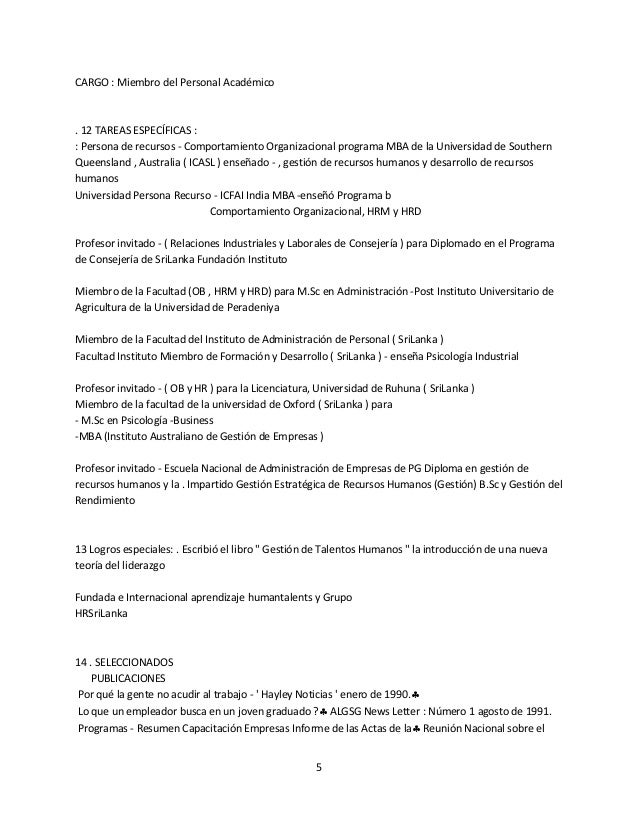 My Curriculum vitae in spanish language Jayadeva de Silva My Curriculum vitae in spanish language Jayadeva de Silva