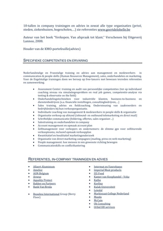 Curriculum Vitae Geert Delobelle | DOCX | Business | Business and Finance