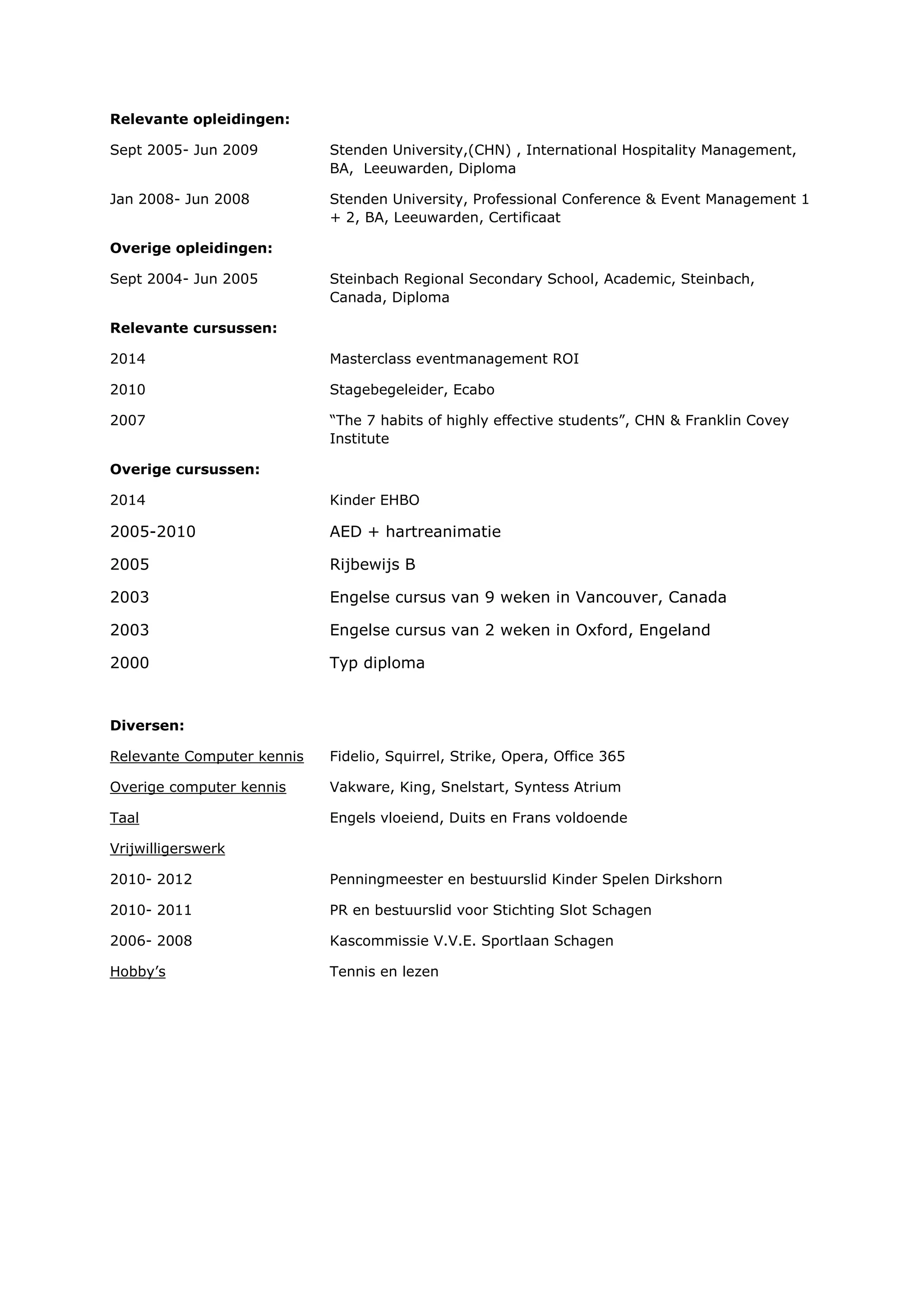 Curriculum vitae | PDF