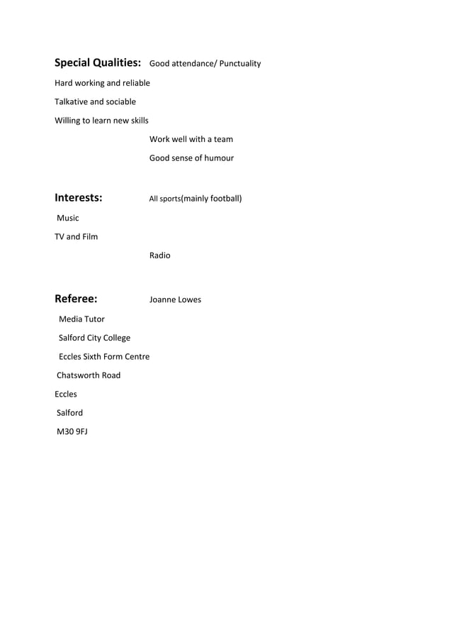 Curriculum vitae luke finlay | PDF