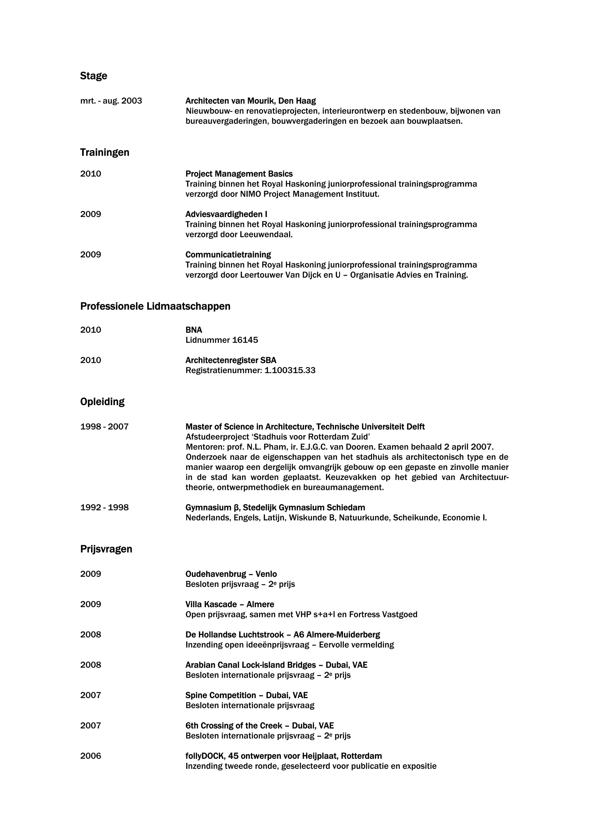 Curriculum vitae merijn poolman 101017 | PDF