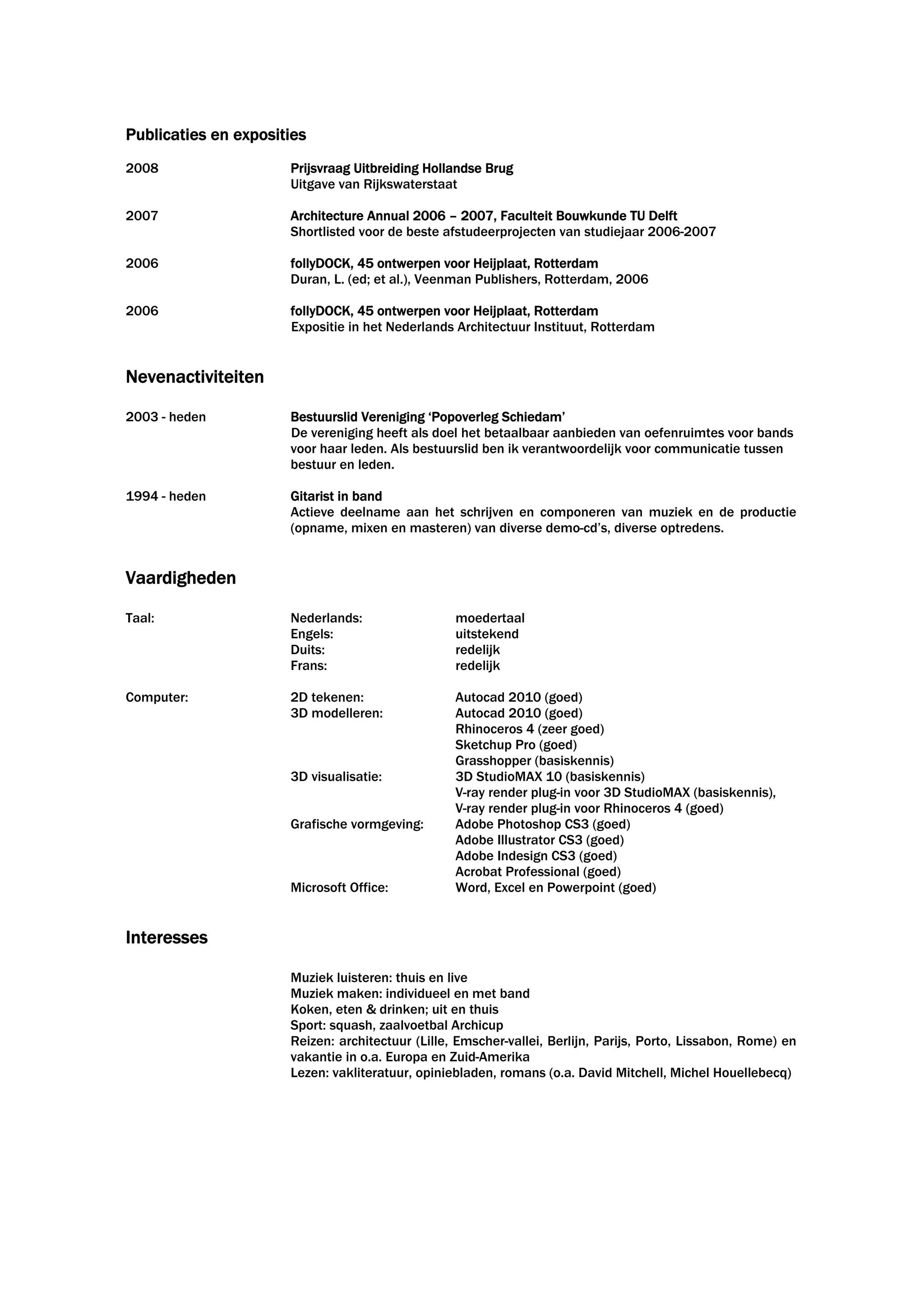 Curriculum vitae merijn poolman 101017 | PDF