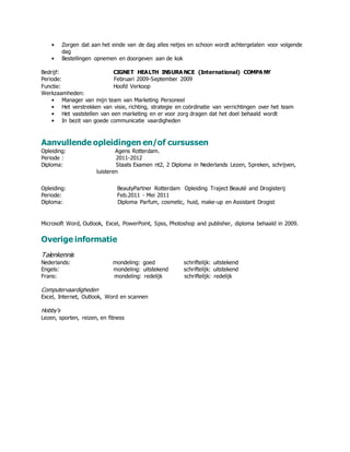 Curriculum vitae(n) 2019 | DOCX