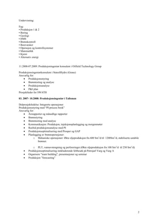 Curriculum vitae norsk Sigve Hamilton Aspelund | DOC