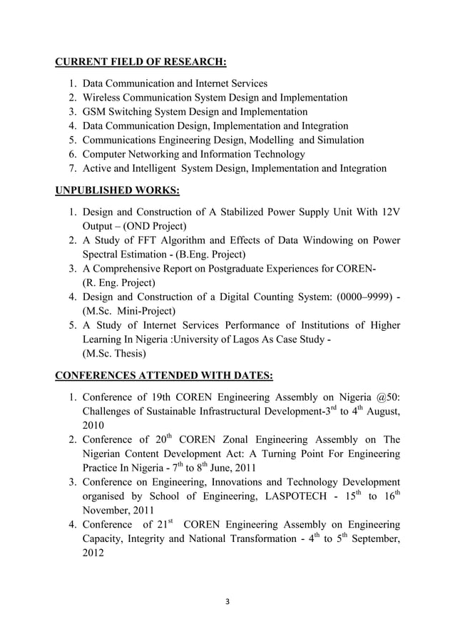 Curriculum vitae of adaramola laspotech-a2 | PDF