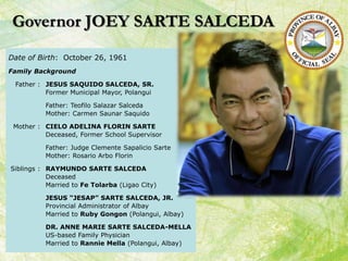 MORE THAN QUALIFIED: Curriculum vitae of Gov Joey Sarte Salceda | PPTX